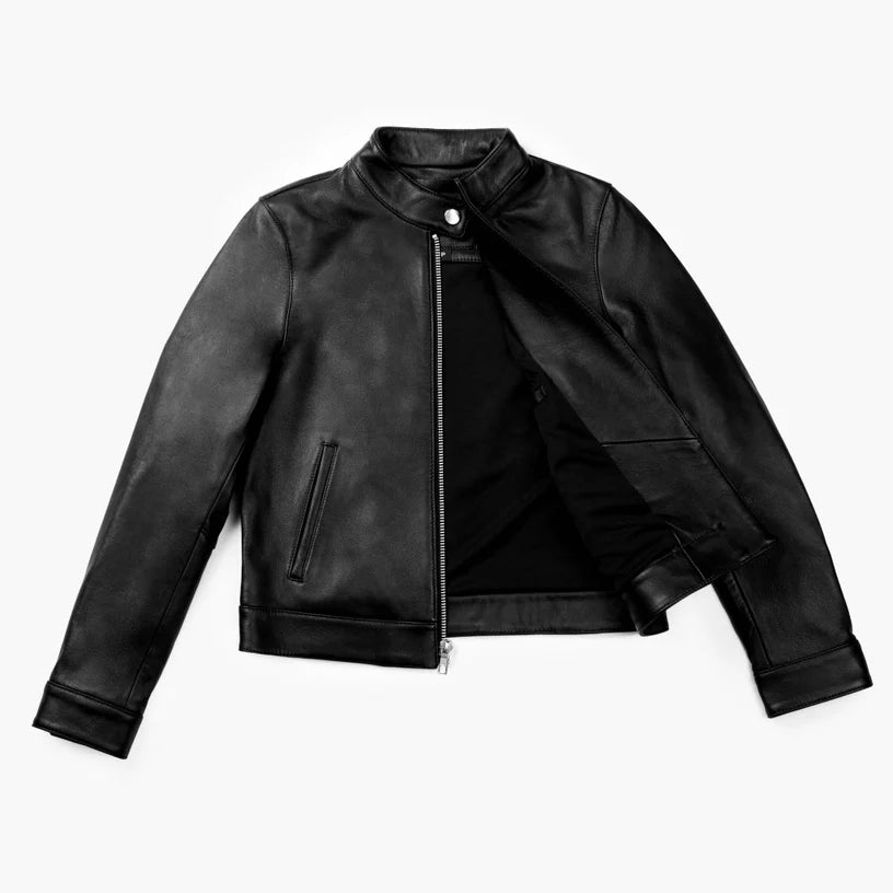 Women’s Classic Black Racer Jacket – Sleek & Stylish Moto Look ...