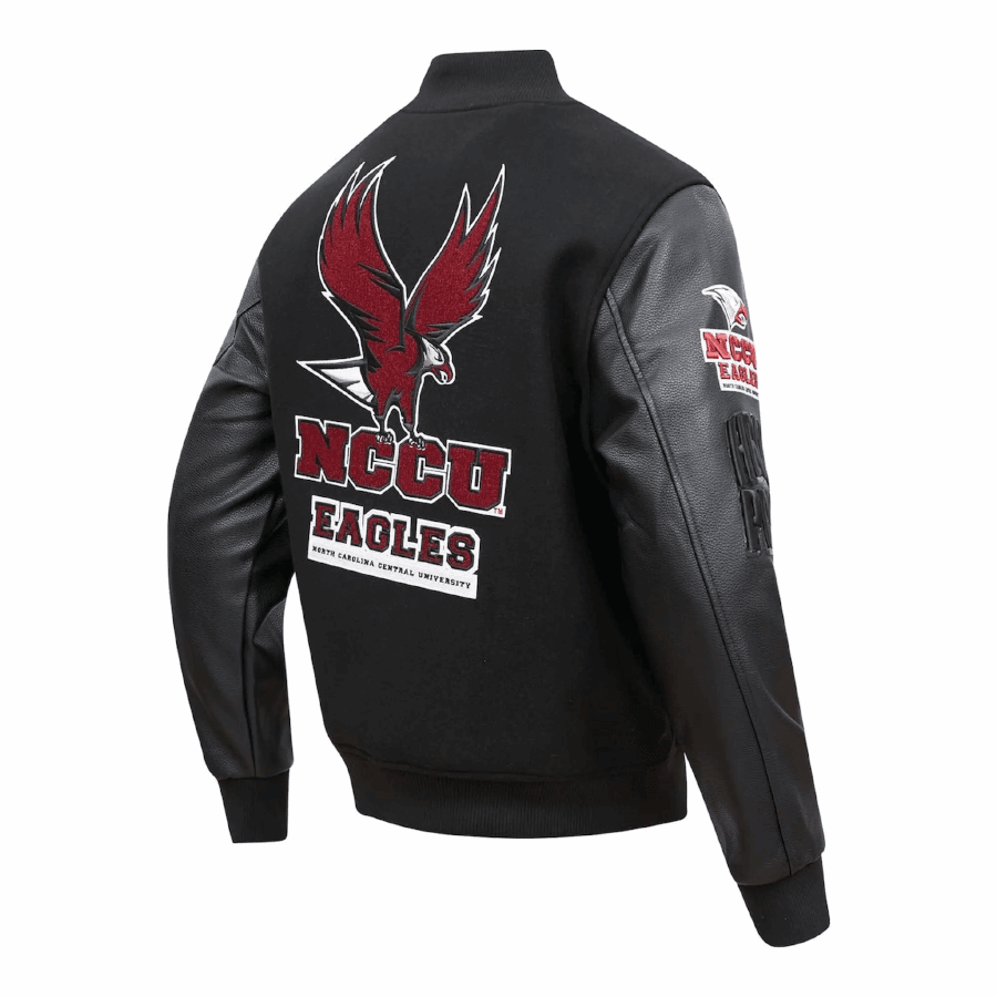 Men's Black North Carolina Central Eagles Varsity Jacket